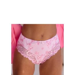 Lascana Damen Lascana Slip &raquo;Wanda&laquo; in abdeckender Schnittform und Stickerei Spitze rosa 40/42
