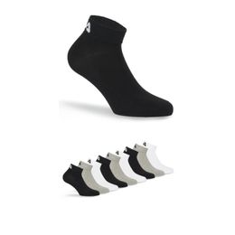 Fila Damen Kurzsocken &raquo;UNISEX QUARTER PLAIN SOCKS&laquo; 9 Paar tlg. mit klassischem Logo schwarz-wei&szlig; 35-38