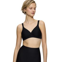 Triumph Damen B&uuml;gelloser BH &raquo;Modern Soft+Cotton N&laquo; mit dezenten Streifen schwarz 90, Cup B