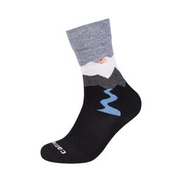 Camano Herren Socken &raquo;function&laquo; verst&auml;rkt an Ferse und Spitze, Merino-Wollanteil, weiche Zehennaht schwarz 35-38