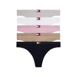 Tommy Hilfiger Underwear Damen Tanga &raquo;5 PACK FLAG THONG&laquo; Packung, 5er, 5 Stk. mit Logo wei&szlig; M (38), 5 Stk.