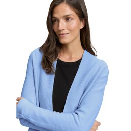 Tom Tailor Damen Tom Tailor Cardigan mit feiner Struktur blau S (36)