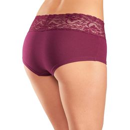 Vivance Damen Panty 3er-Pack, aus elastischer Baumwolle mit floraler Spitze bunt 32/34