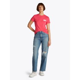 Tommy Jeans Damen T-Shirt &raquo;TJW REG TJ BUBBLE TEE&laquo; mit Logodruck S (36)