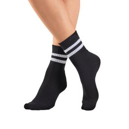 H.I.S. H.I.S Damen Sportsocken Packung, 6 Paar tlg. klassische Tennissocken mit Streifen 35-38