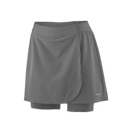 Gonso Damen Radhose &raquo;Adventure Skirt W&laquo; Damen Radrock mit Sitzpolster enganliegender Fahrradrock mit Innenhose schwarz 36, Normalgr&ouml;&szlig;en