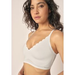 Skiny Damen Bustier &raquo;Micro Essentials&laquo; herausnehmbare Pads, nahtlos, V-Ausschnitt, ohne B&uuml;gel wei&szlig; 36, N-Gr