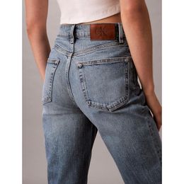 Calvin Klein Jeans Damen Mom-Jeans &raquo;NEW MOM JEAN&laquo; mit Markenlabel am Bund 28, L&auml;nge 32