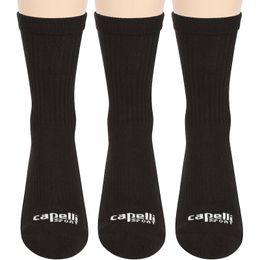 Capelli Sport Damen Sportsocken Set, 3er-Pack, mit Logopr&auml;gung an der Fu&szlig;vorderseite schwarz-wei&szlig; S (34/36)