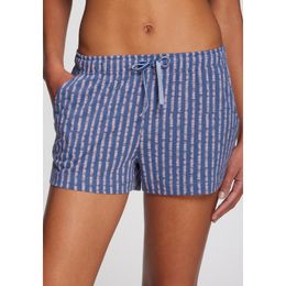 Vivance Dreams Damen Pyjamashorts mit sch&ouml;nem Muster blau 32/34, N-Gr