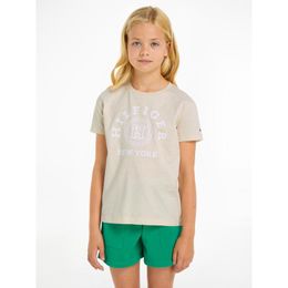 Tommy Hilfiger M&auml;dchen T-Shirt &raquo;HILFIGER VARSITY TEE S/S&laquo; Kinder bis 16 Jahre beige 6 (116)