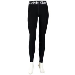 Calvin Klein Damen Leggings breiter Logobund, weich, elastisch, Cotton-Mix schwarz XL, N-Gr
