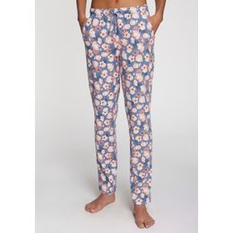 Vivance Dreams Damen Pyjamahose mit Sch&ouml;nem Allover-Muster blau 32/34, N-Gr