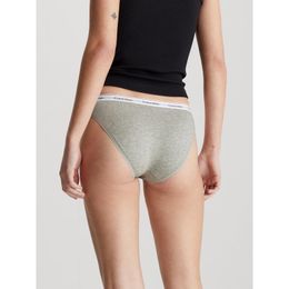 Calvin Klein Underwear Damen Bikinislip &raquo;BIKINI (LOW-RISE)&laquo; mit Logobund grau XL (42/44)