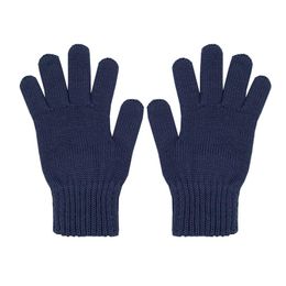 MaxiMo Damen MaxiMo Strickhandschuhe Fingerhandschuhe, Wolle, w&auml;rmend, atmungsaktiv, basic, bequem blau