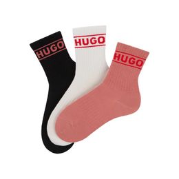 Hugo Underwear Damen HUGO Underwear Freizeitsocken &raquo;3P QSRIB SPORTY CC W&laquo; Packung, 3er, 3 Paar tlg. mit kontrastfarbenem Logodetail 39-42