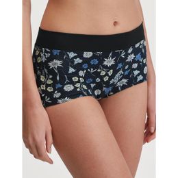 Calida Damen Calida Panty &raquo;Elastic Trend&laquo; mit floralem Print schwarz S (40/42)