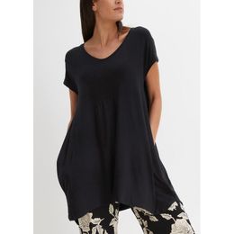 bonprix Longshirt oversize, mit Eingrifftaschen schwarz 52/54 (XXL) 52/54 (XXL) Longshirt in A-Linie f&uuml;r einen eleganten Look
