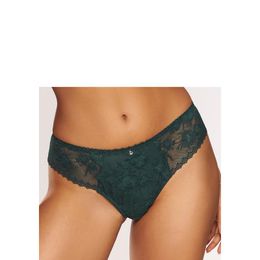 Lascana Damen Lascana String rundherum aus floraler, dezent transparenter Spitze gr&uuml;n 36/38