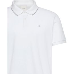 Calvin Klein Herren Poloshirt &raquo;SS RFND PQ TPPD CLSS&laquo; Mit Rundhalsausschnitt wei&szlig; XXL