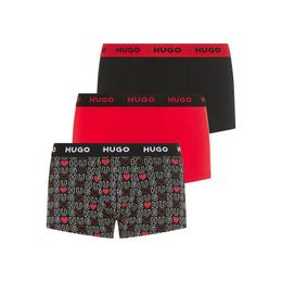 Hugo Underwear Herren HUGO Underwear Trunk &raquo;TRUNK TRIPLET DESIGN&laquo; Packung, 3 Stk. mit Logobund L (52), 3 Stk.