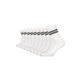 alife and kickin Alife & Kickin Damen Tennissocken &raquo;Damen 9 PACK - HenjaAK&laquo; Spar-Set, sportliche Tennissocken mit Streifen, aus Baumwolle mit weichem Bund wei&szlig; 35-38