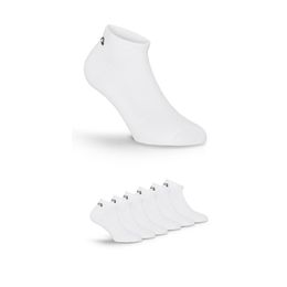Fila Damen Socken &raquo;UNISEX INVISIBLE PLAIN SOCKS&laquo; 6 Stk. tlg. mit eingestricktem Logo wei&szlig; 35-38