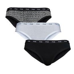 Fila Damen Slip &raquo;WOMAN BRIEF&laquo; 3er Pack, mit Logobund schwarz-wei&szlig; M