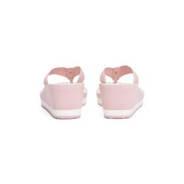 Tommy Hilfiger Damen Dianette &raquo;TH STRIPES WEDGE BEACH SANDAL&laquo; , Zehentrenner, Sommerschuh mit gestreifter Innensohle rosa 41