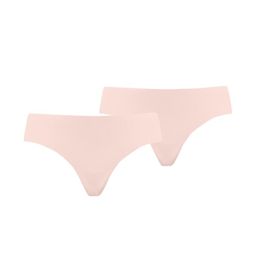 Puma Damen Puma String &raquo;Puma WOMEN SEAMLESS STRING&laquo; 2er Pack, Nahtlose Kanten, mittig platziertes Cat-Logo rosa XL