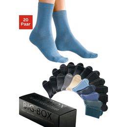GO IN Damen GO IN Basicsocken Box, 20 Paar tlg. in der gro&szlig;en Big-Box blau 35-38