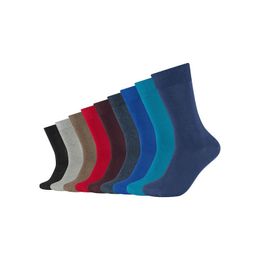 Camano Herren Socken &raquo;comfort&laquo; 9 Paar, 9 Paar tlg. mit verst&auml;rktem Fersen- und Zehenbereich blau 43-46