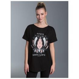 TRIGEMA Damen T-Shirt &raquo;TRIGEMA Oversized T-Shirt mit Printmotiven&laquo; 1 Stk. schwarz XL