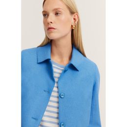 Bugatti Damen Bugatti Wolljacke ohne Kapuze aus 100 % Wolle blau 36