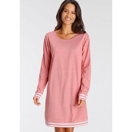 Vivance Dreams Damen Sleepshirt mit Streifen-Details rosa 36/38, N-Gr