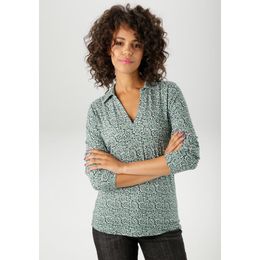 Aniston Casual Damen Aniston CASUAL Shirtbluse mit farbharmonischem Paisley-Muster wei&szlig; 46