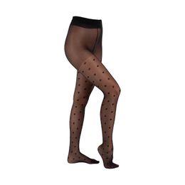 Camano Damen Feinstrumpfhose &raquo;Fine fashion&laquo; 20 2er Pack, Big Dots schwarz S