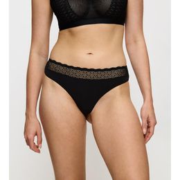Triumph Damen String &raquo;Feel of Modal&laquo; 3er Pack, mit Spitze, flachen N&auml;hten und Modal-Komfort schwarz XS