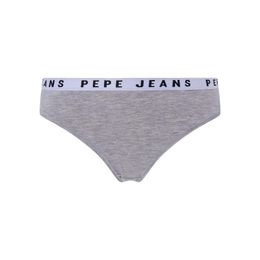 Pepe Jeans Damen String &raquo;Logo Thong&laquo; grau XS