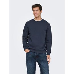 Only & Sons ONLY & SONS Sweatshirt &raquo;ONSCERES CREW NECK NOOS&laquo;, Baumwollmischung, regular fit Blue Nights XL XL Sweatshirt von Only & Sons