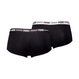 Puma Damen Puma Panty &raquo;Puma WOMEN MINI SHORT 2P&laquo; 2er Pack, schmaler Logo-Gummibund schwarz S