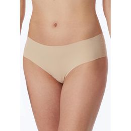 Schiesser Damen Panty &raquo;Invisible Light&laquo; flache Seitenn&auml;hte, Single Jersey, geschnittene Kanten beige 40