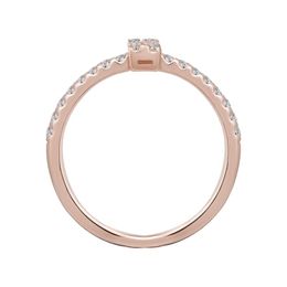 CAI Ca&iuml; Damen CA&Iuml; Fingerring &raquo;925 Sterling Silber ros&eacute; vergoldet mit Zirkonia&laquo; rot
