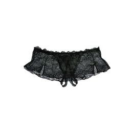 Petite Fleur Gold Damen Petite Fleur Gold Stringpanty-Ouvert aus Vollspitze schwarz 36/38