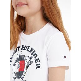 Tommy Hilfiger M&auml;dchen T-Shirt &raquo;TOMMY BAGELS TEE S/S&laquo; mit gro&szlig;em Druck wei&szlig; 74