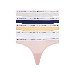 Tommy Hilfiger Underwear Damen String &raquo;MIX 5 PACK THONG&laquo; 5 Stk. elastischer Bund mit Logo, verschiedene Farben wei&szlig; L (40), 5 Stk.