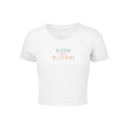 Merchcode T-Shirt &raquo;Damen Ladies Spring - Bloom baby Cropped Tee&laquo; 1 Stk. white L L Vielseitige T-Shirts f&uuml;r jeden Anlass