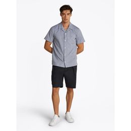 Tommy Hilfiger Herren Kurzarmhemd &raquo;COTTON LINEN DOBBY SS Regular Fit SHIRT&laquo; blau 3XL, N-Gr