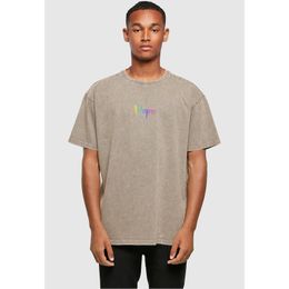 Merchcode Herren T-Shirt &raquo; Herren Hope Rainbow Acid Washed Heavy Oversized Tee&laquo; 1 Stk. M