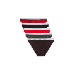 Calvin Klein Underwear Damen Bikinislip &raquo;5 PACK BIKINI (LOW-RISE)&laquo; Packung, 5er-Pack, 5 Stk. mit Logobund XS (34), 5 Stk.
